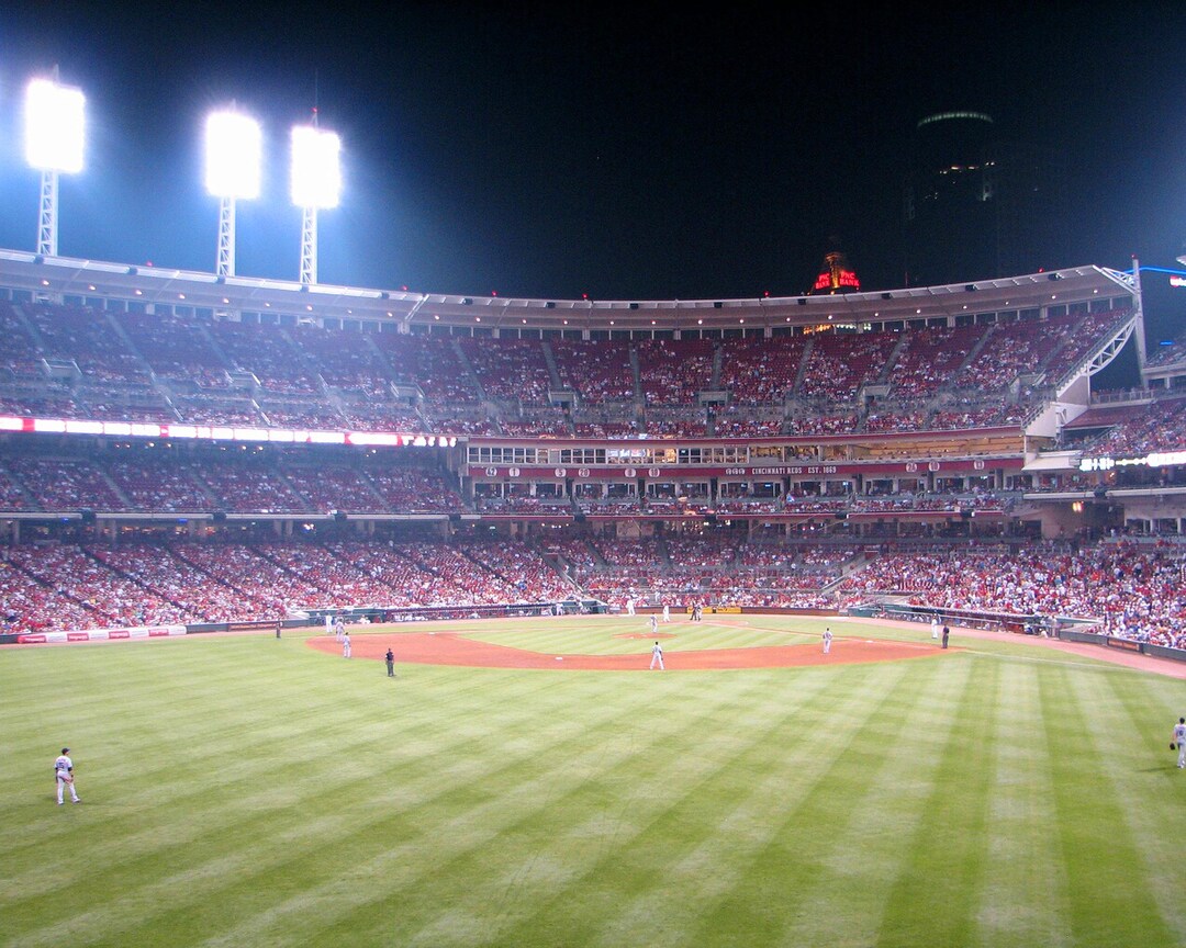 Cincinnati Reds Great American Ballpark Night Photograph Digital ...