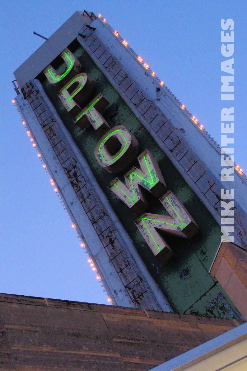 Uptown Theater Minneapolis Neon Sign Photograph Digital Download - Etsy