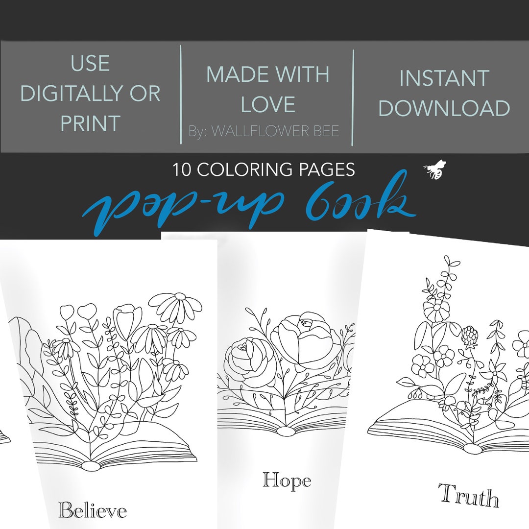 10 Printable Adult Coloring Pages | Pop-up Reading Botanical Floral ...