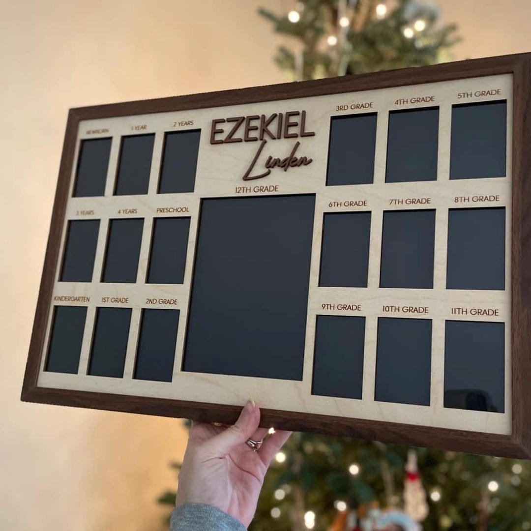 K-12 Newborn to Graduation Class Photo Frame Personalized School ...