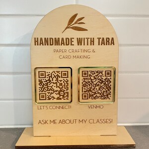 Custom Engraved Personalized QR Code Sign | Payment Collection | Social ...
