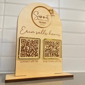 Custom Engraved Personalized QR Code Sign | Payment Collection | Social ...