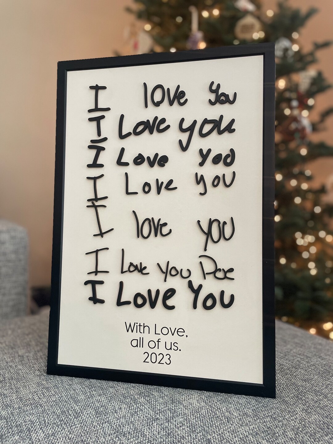 Child's Handwriting Sentimental Gift | Framed Sign | Keepsake ...