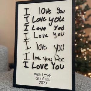 Child's Handwriting Sentimental Gift | Framed Sign | Keepsake ...