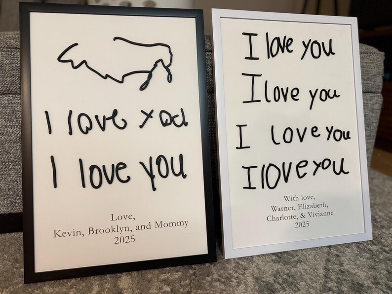 Child's Handwriting Sentimental Gift | Framed Sign | Keepsake ...