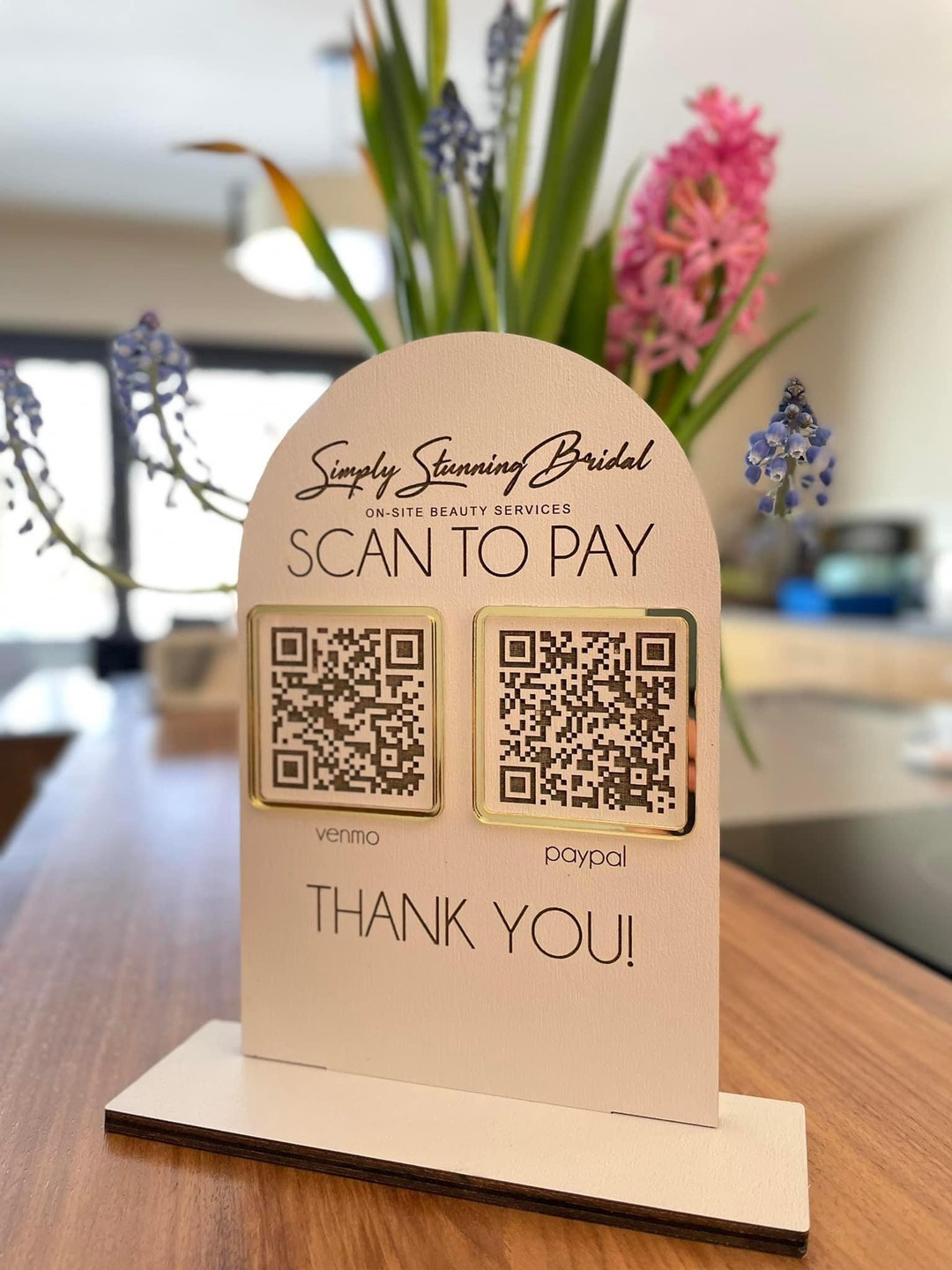 Custom Engraved Personalized QR Code Sign | Payment Collection | Social Media | Scannable ...