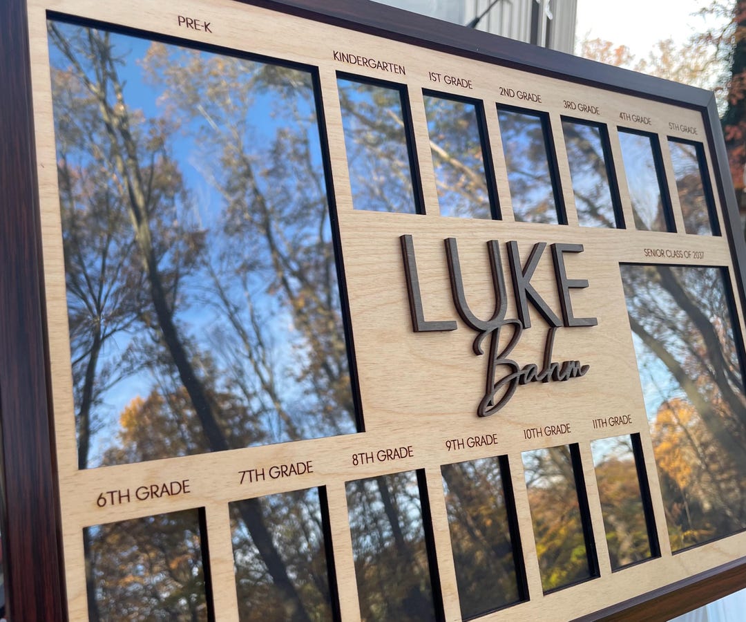 K-12 Preschool to Graduation Class Photo Frame | Personalized School ...