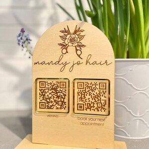 Custom Engraved Personalized QR Code Sign | Payment Collection | Social ...