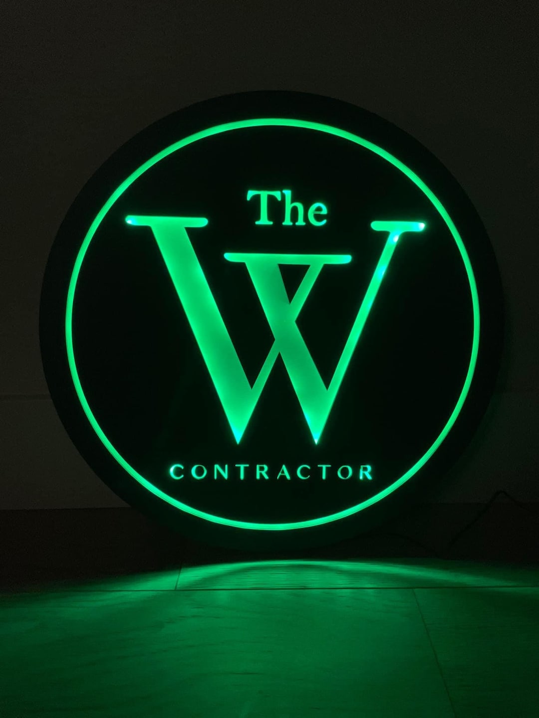 Faux Neon LED Light up Sign | Round Shape | Business Logo Home Bedroom ...