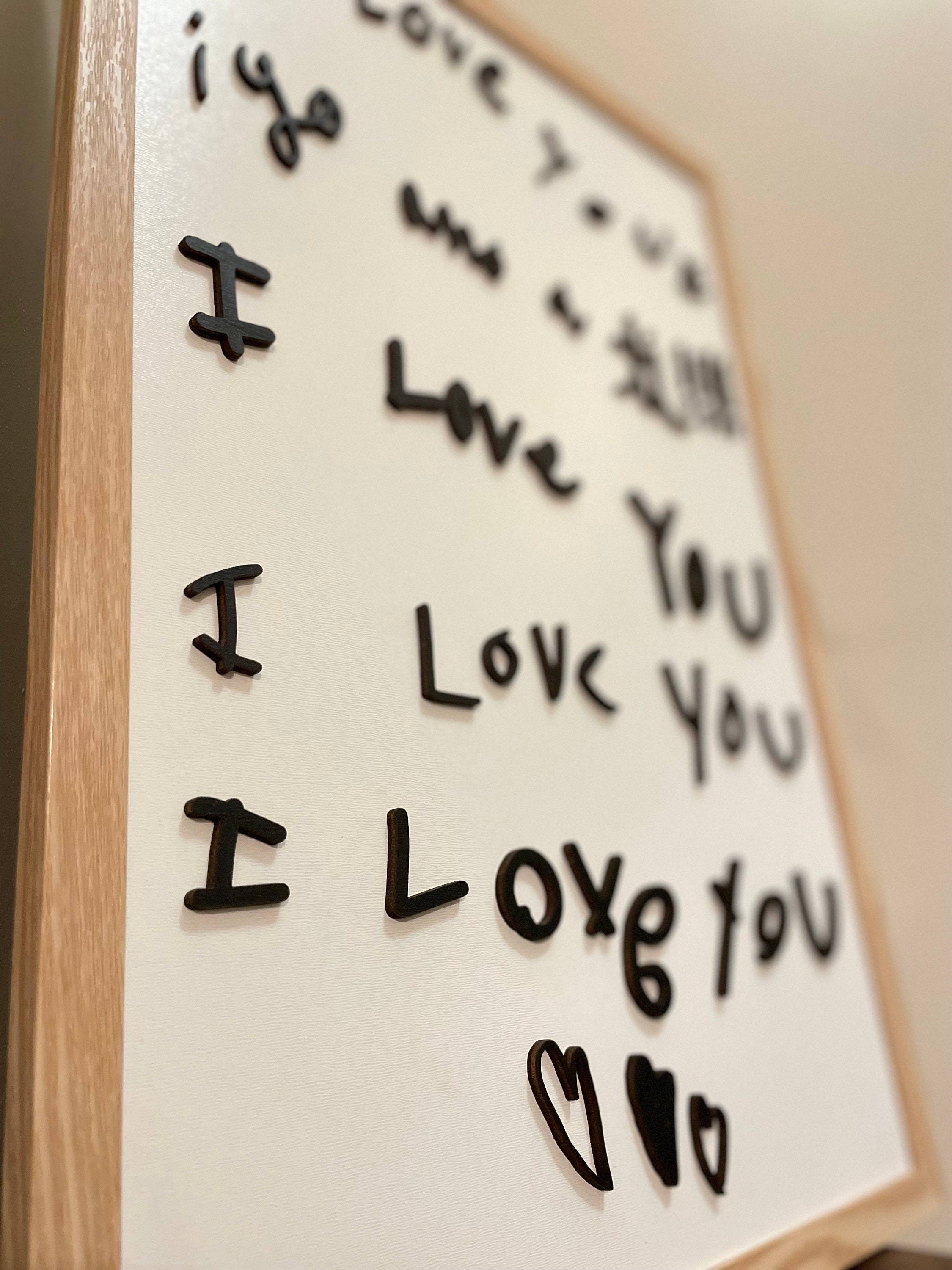 Child's Handwriting Sentimental Gift | Framed Sign | Keepsake ...