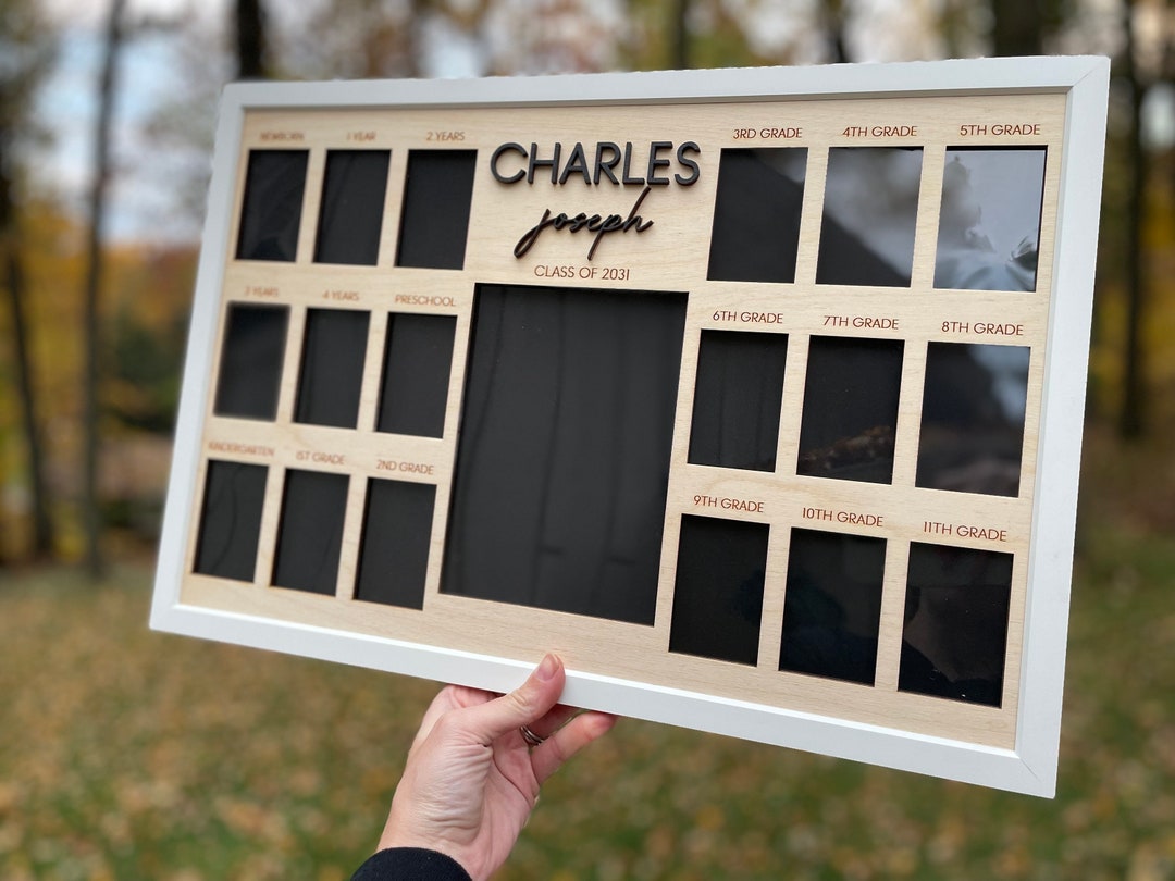 K-12 Newborn to Graduation Class Photo Frame Personalized School ...