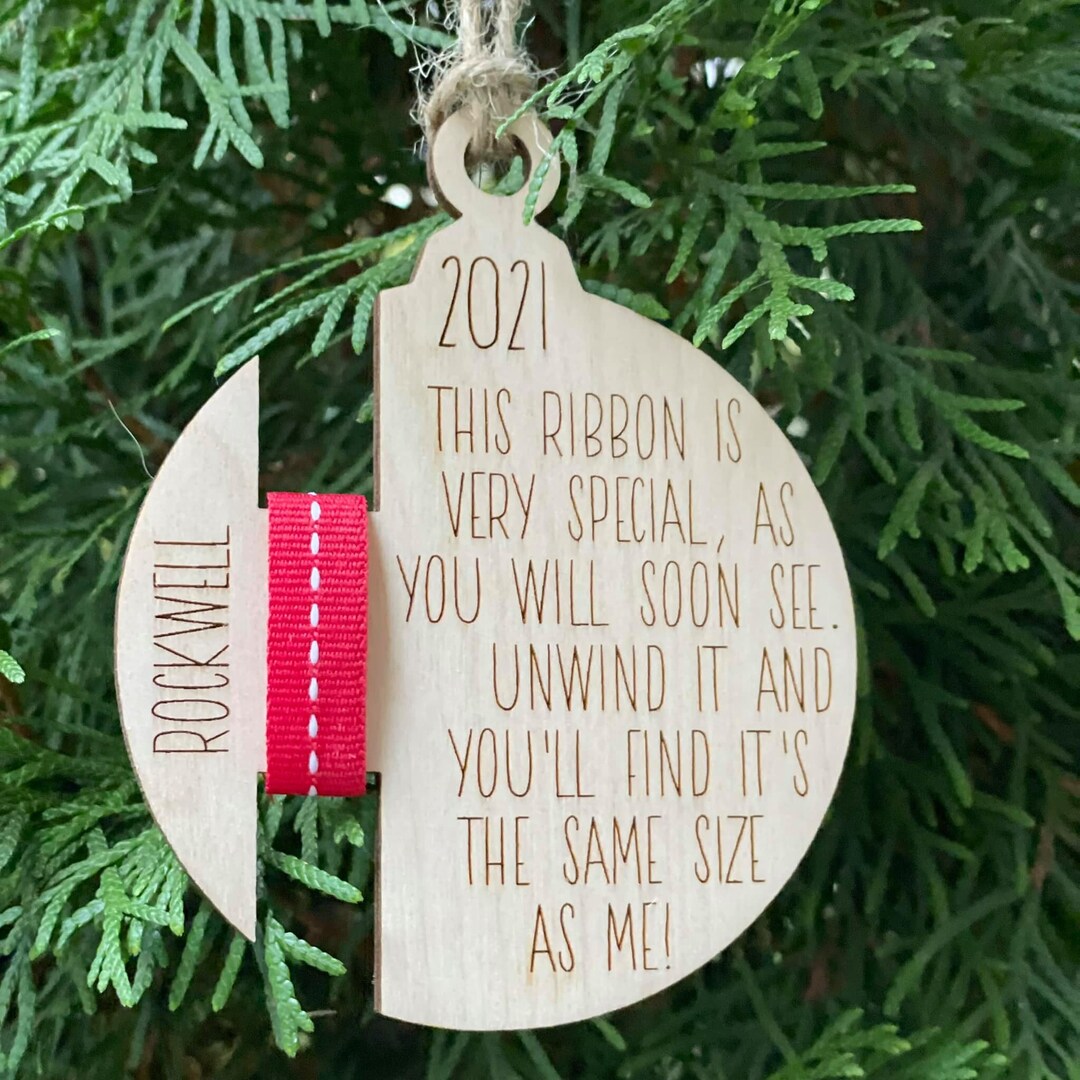 Custom Childs Height Ribbon Personalized Engraved Wood Laser Cut ...