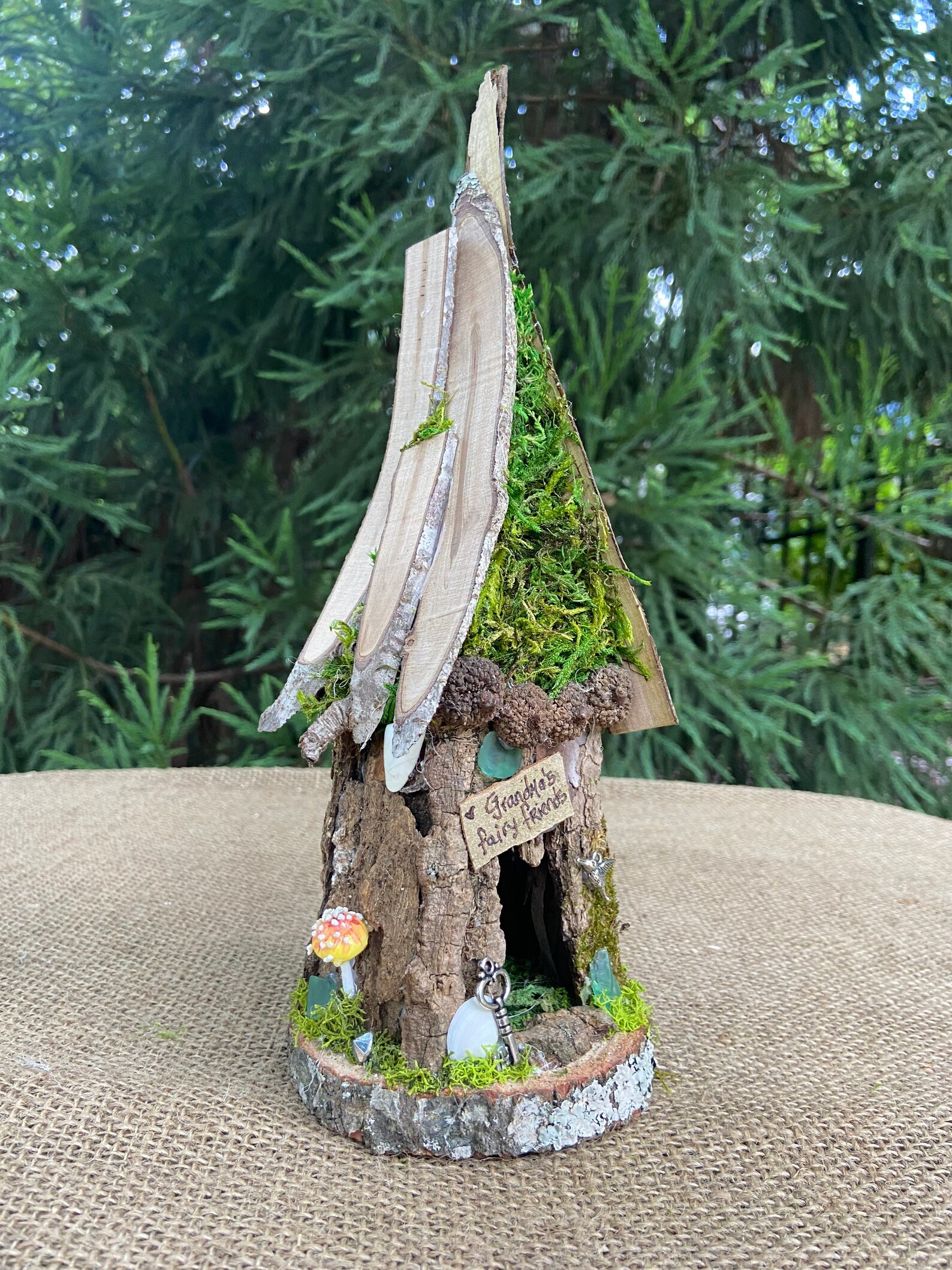 Mini Fairy House, Handmade Fairy House, Personalized Gift, Custom Made ...