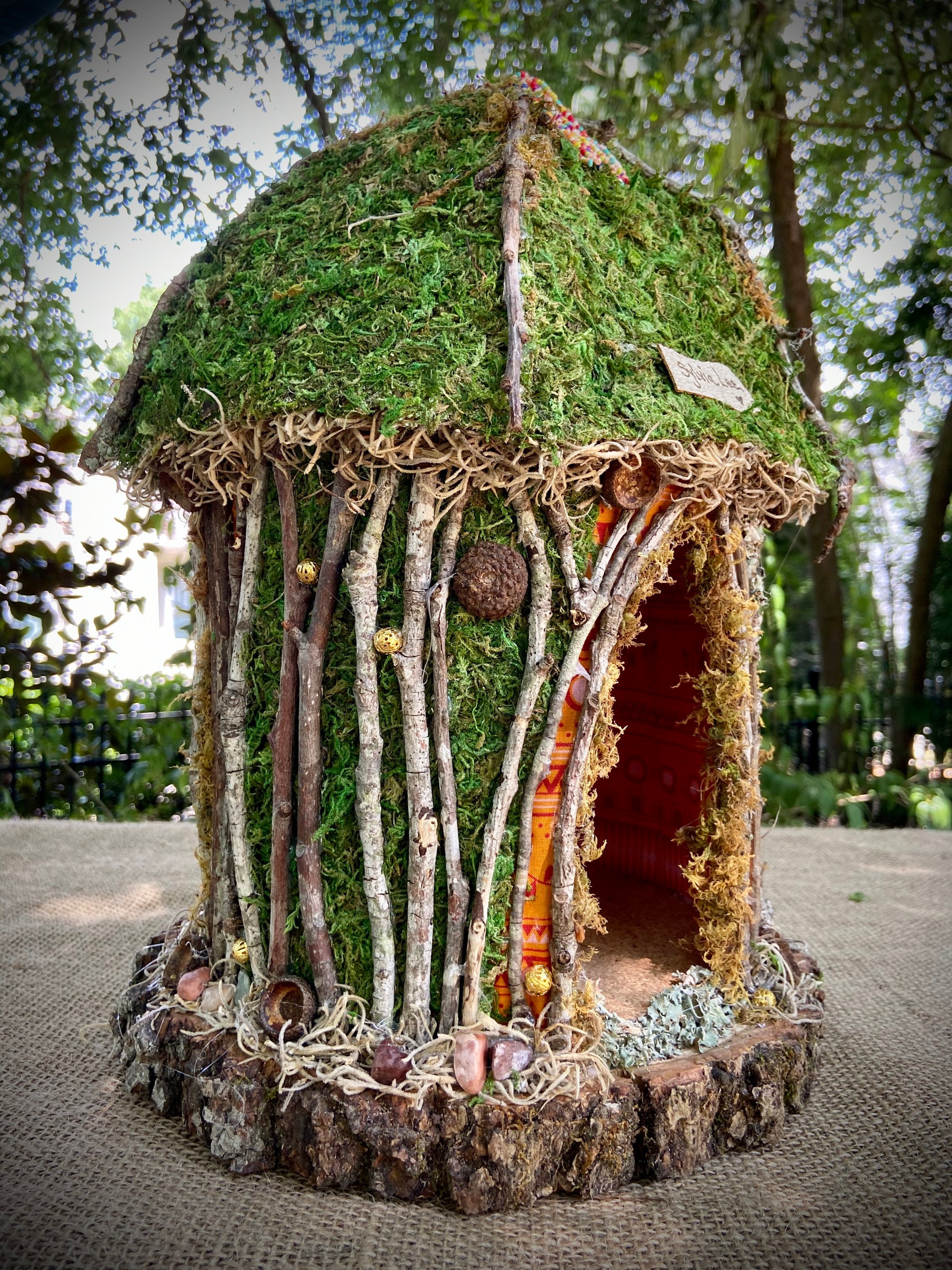 Large Fairy House African Hut 1 Sylvia Lee | Etsy