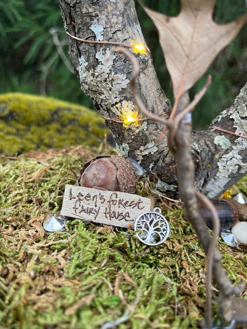 Double Fairy House, Handmade Fairy House, Personalized Gift, Customized ...