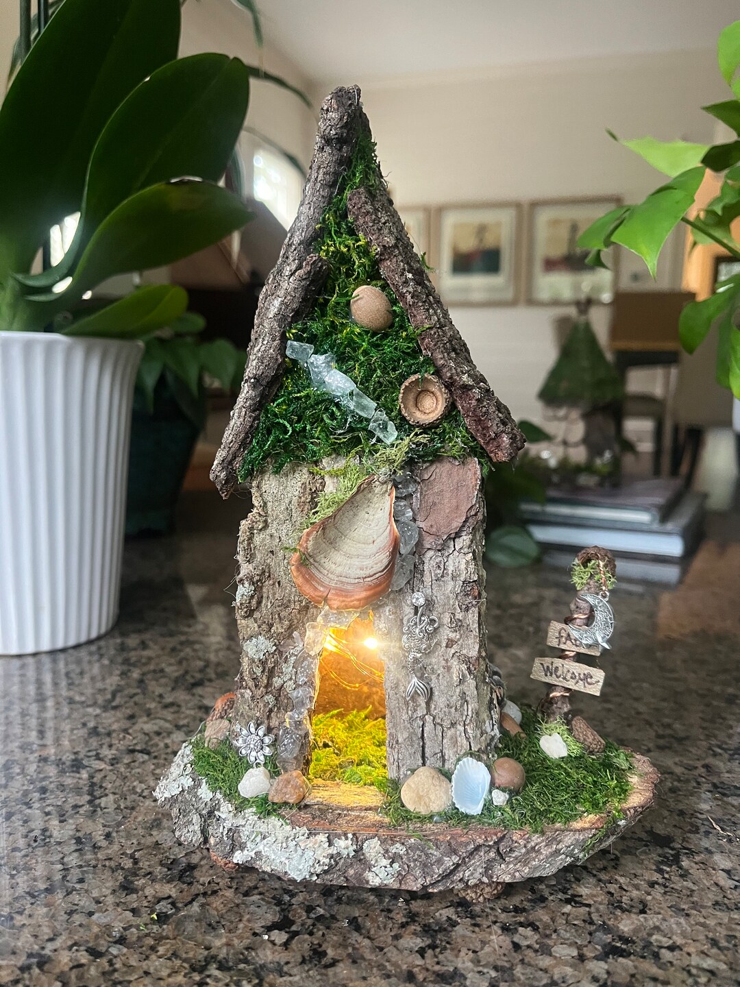 Small Handmade Fairy House, Customized Gift, Personalized Gift, Fae ...