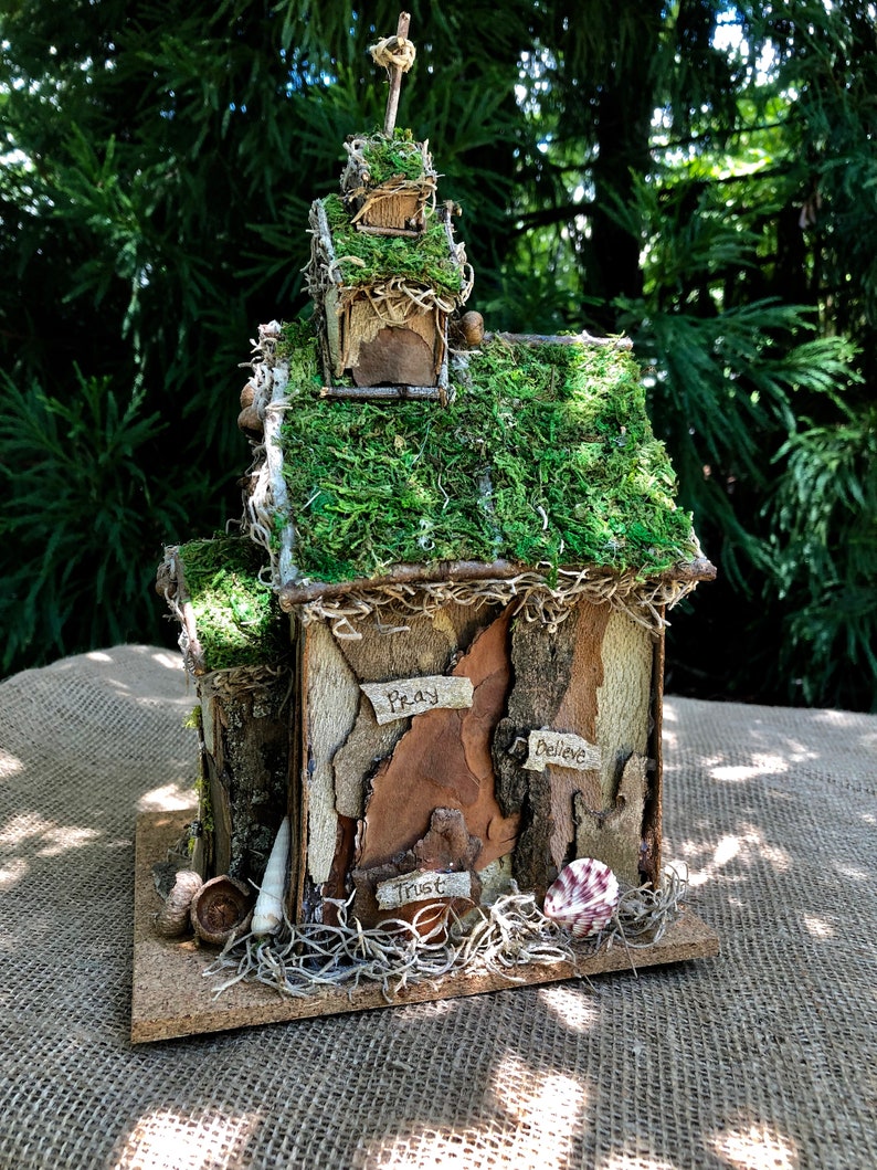 Handmade Fairy Church, Natural Materials, Personalized Religious Gift ...