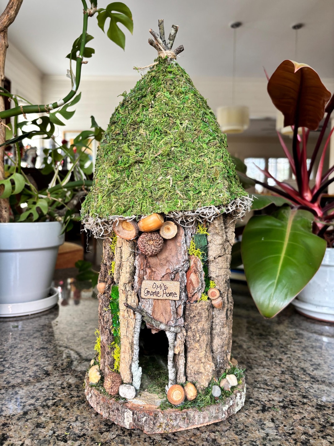 Large and Tall Gnome House, Handmade Fairy House, Gnome Home ...