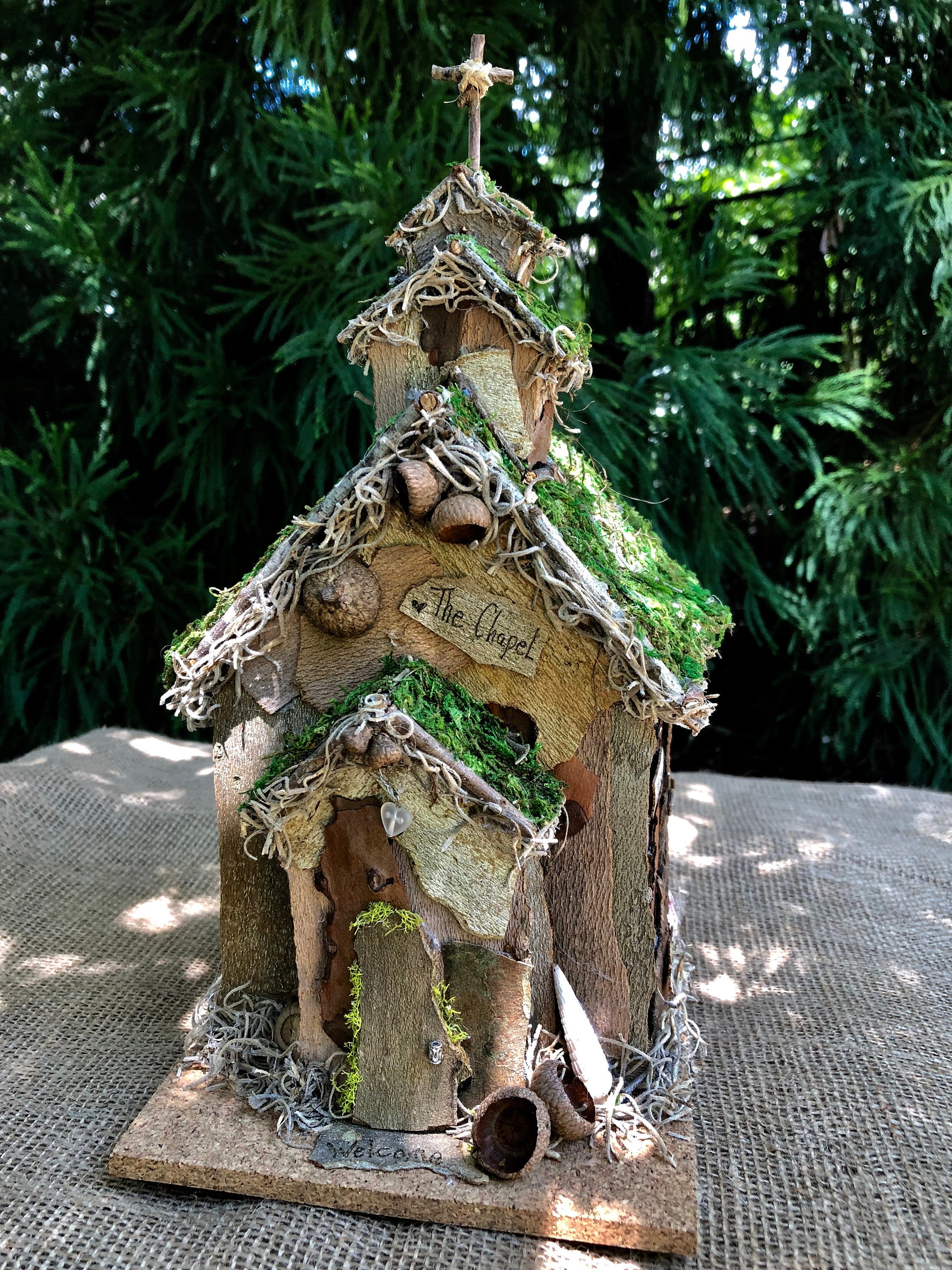 Handmade Fairy Church, Natural Materials, Personalized Religious Gift ...