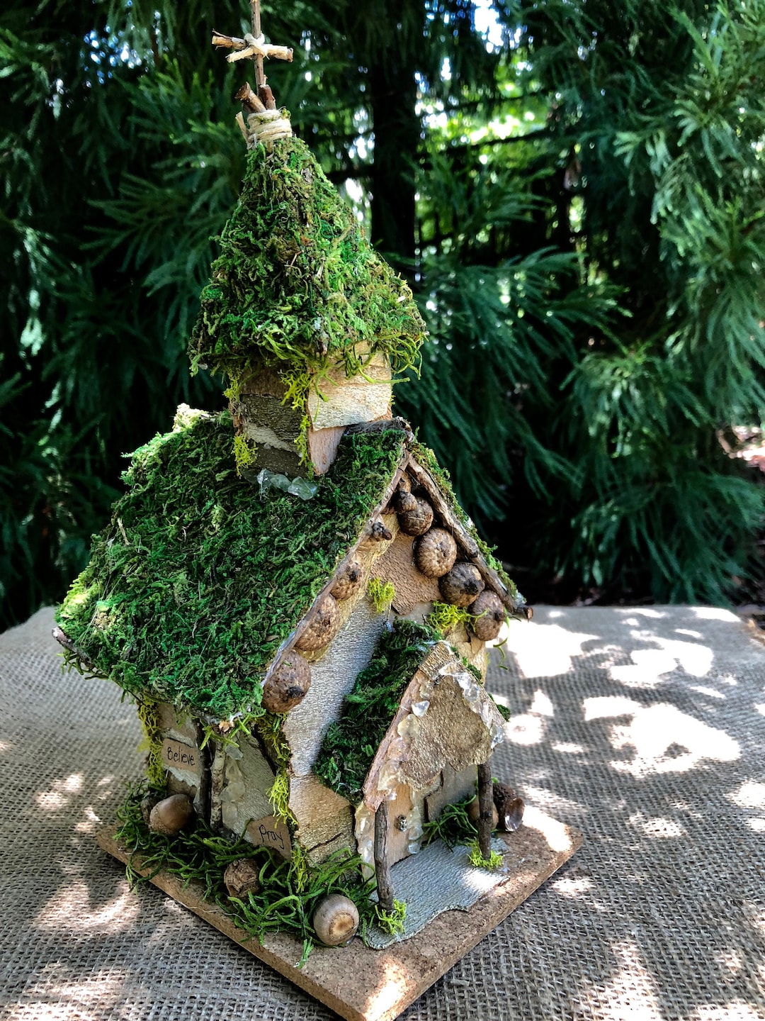 Medium Handmade Fairy Chapel, Handmade Fairy House, Personalized Gifts ...