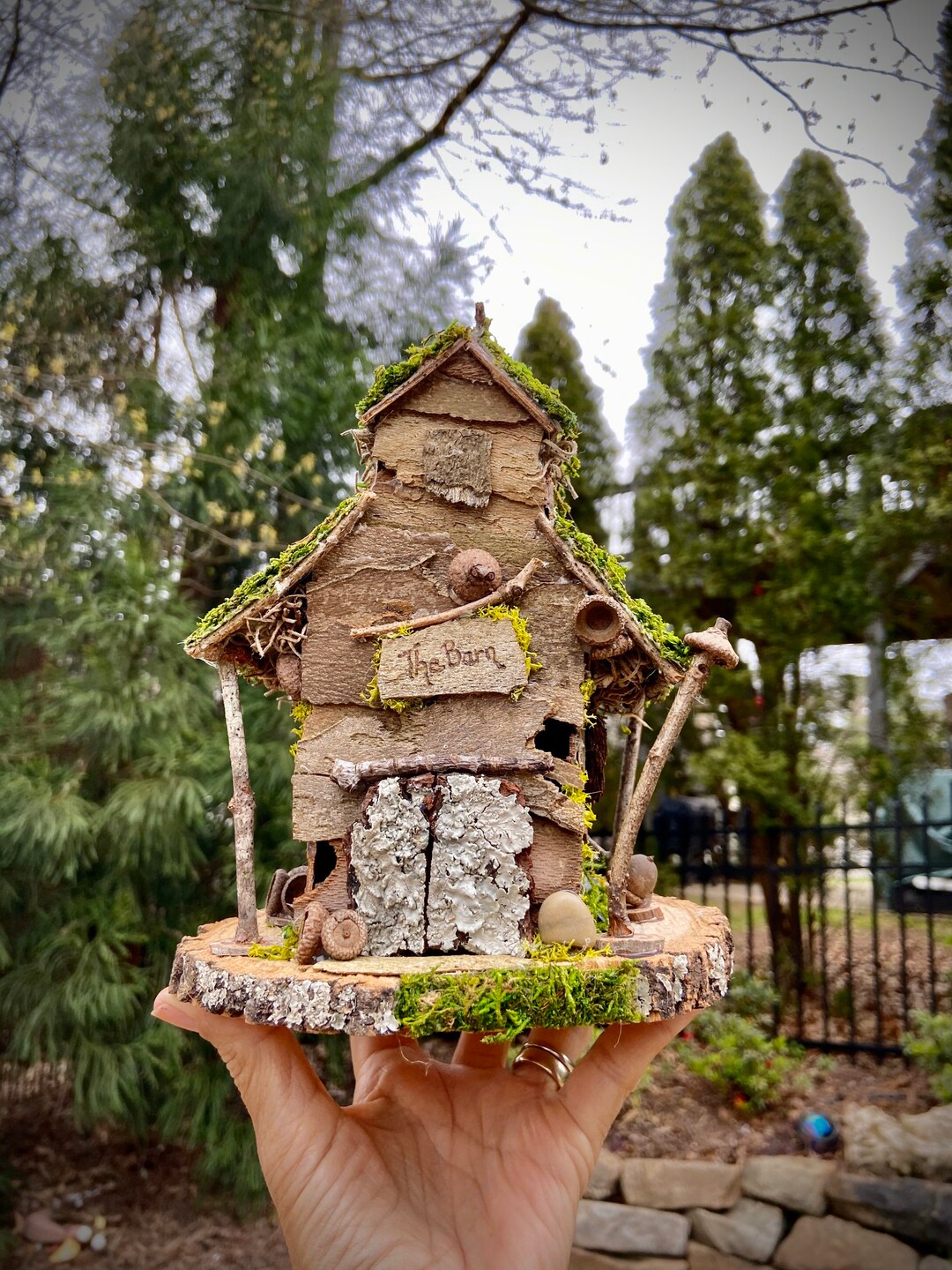 Small Handmade Fairy Barn, Handmade Fairy House, Personalized Gift ...