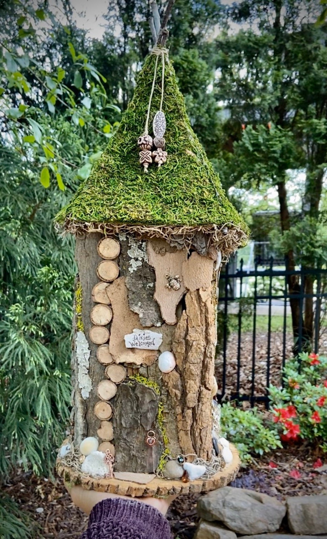 Large Fairy House - Fairies Welcomed - Etsy
