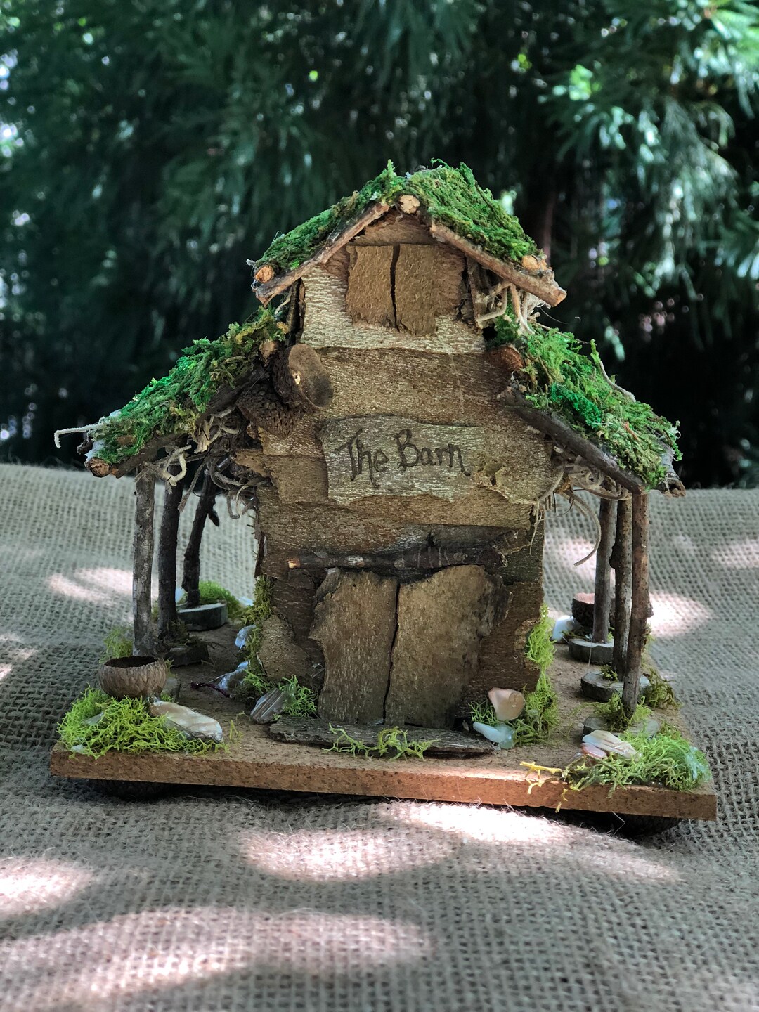 Medium Handmade Fairy Barn, Handmade Fairy House, Personalized Gift ...