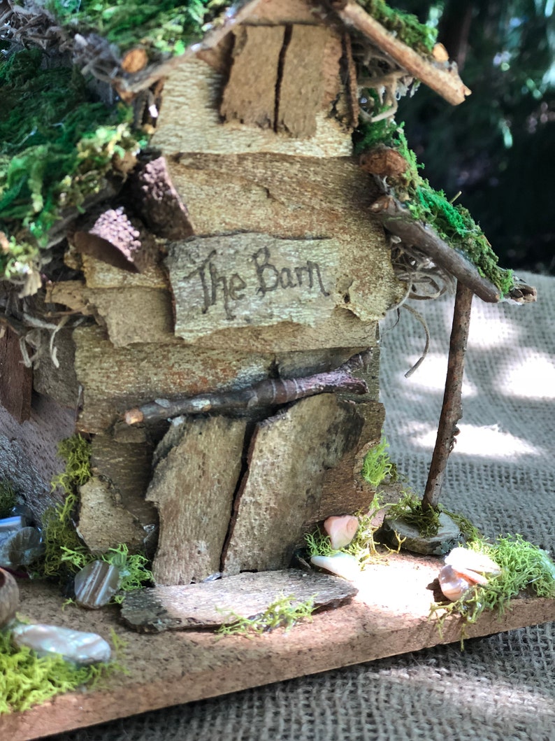Medium Handmade Fairy Barn Handmade Fairy House Personalized - Etsy