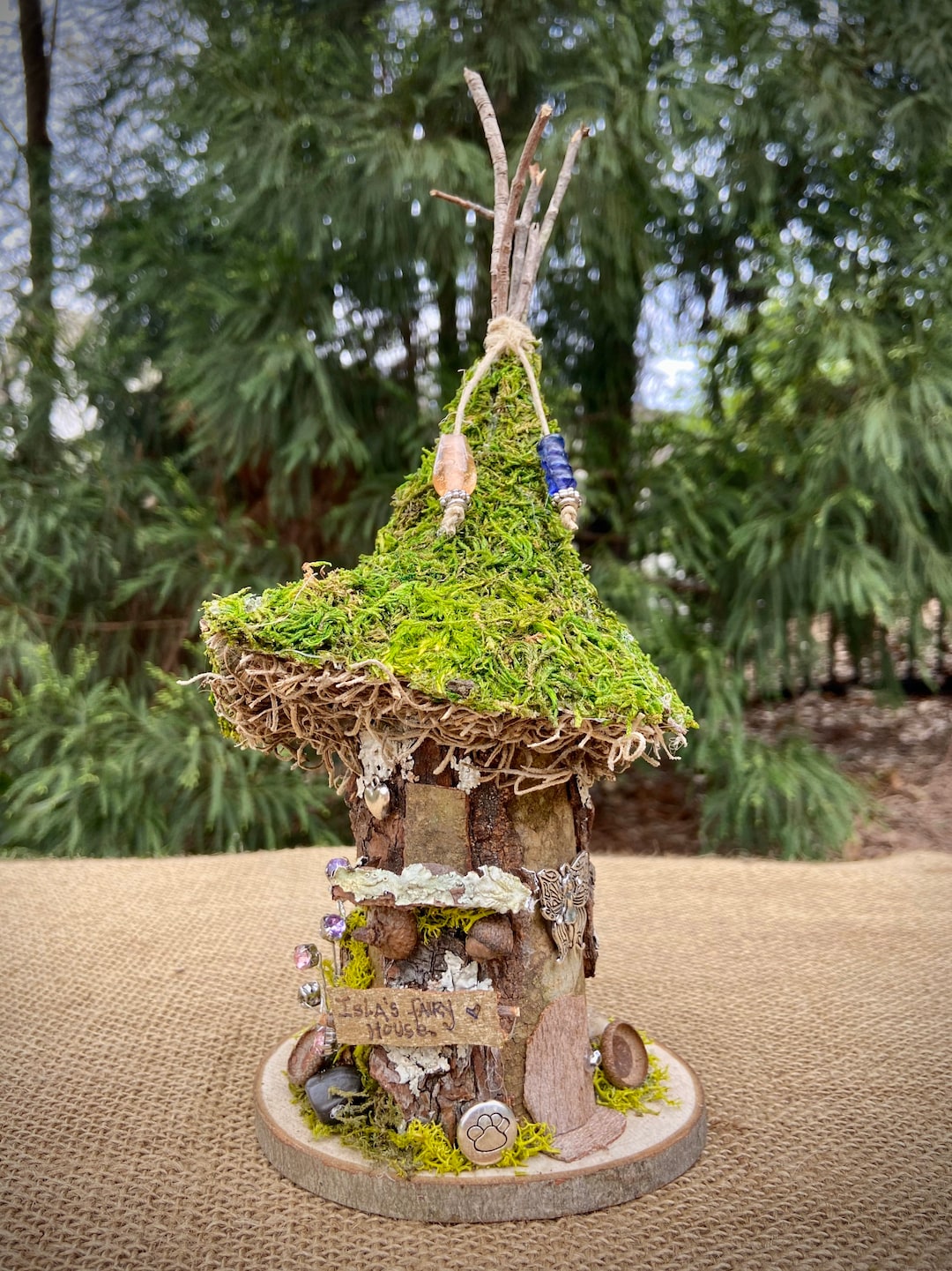 Mini Fairy House, Handmade Fairy House, Personalized Gift, Custom Made ...