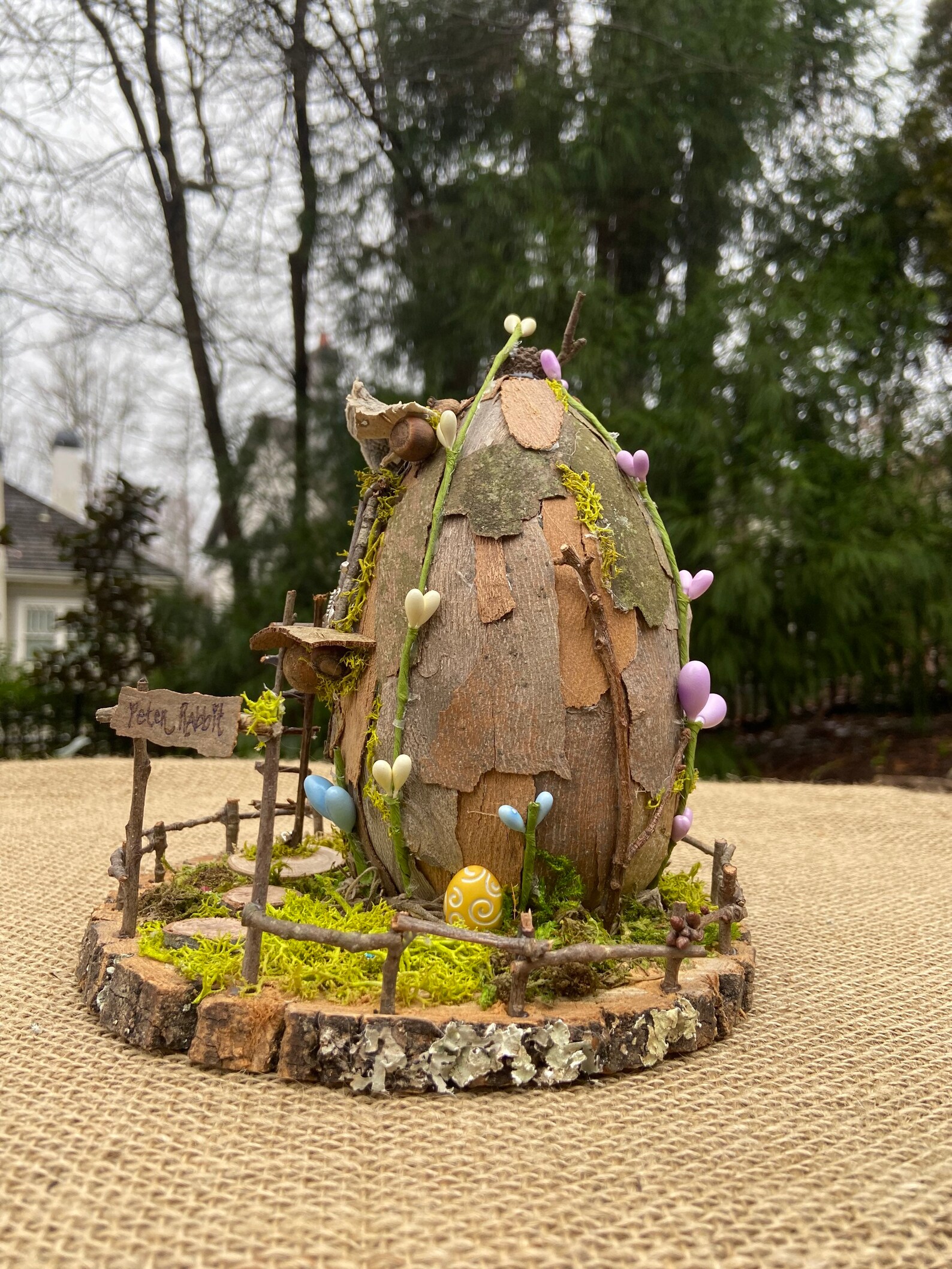 Handcrafted Easter Egg Fairy House, Personalized Gift - Etsy