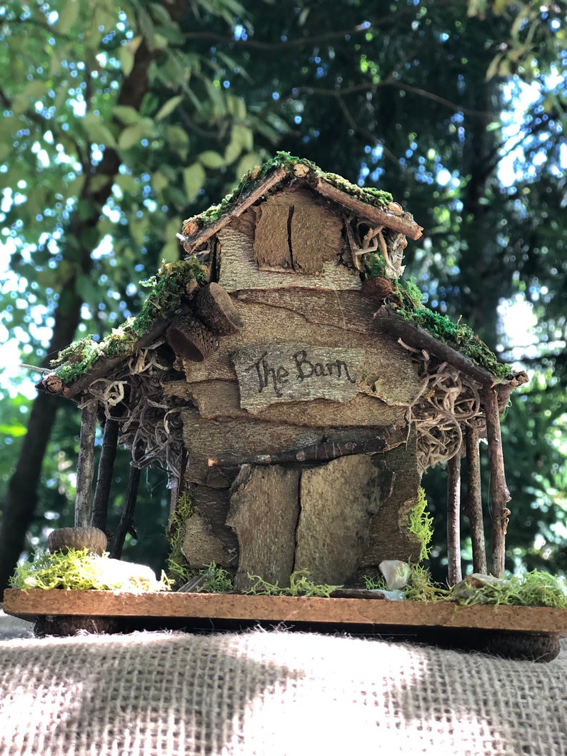 Medium Handmade Fairy Barn Handmade Fairy House Personalized - Etsy