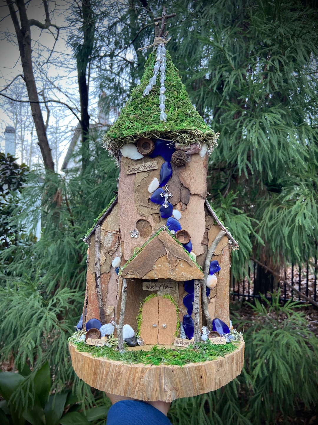 Large Handmade Fairy Chapel, Handmade Fairy House, Personalized Gifts ...