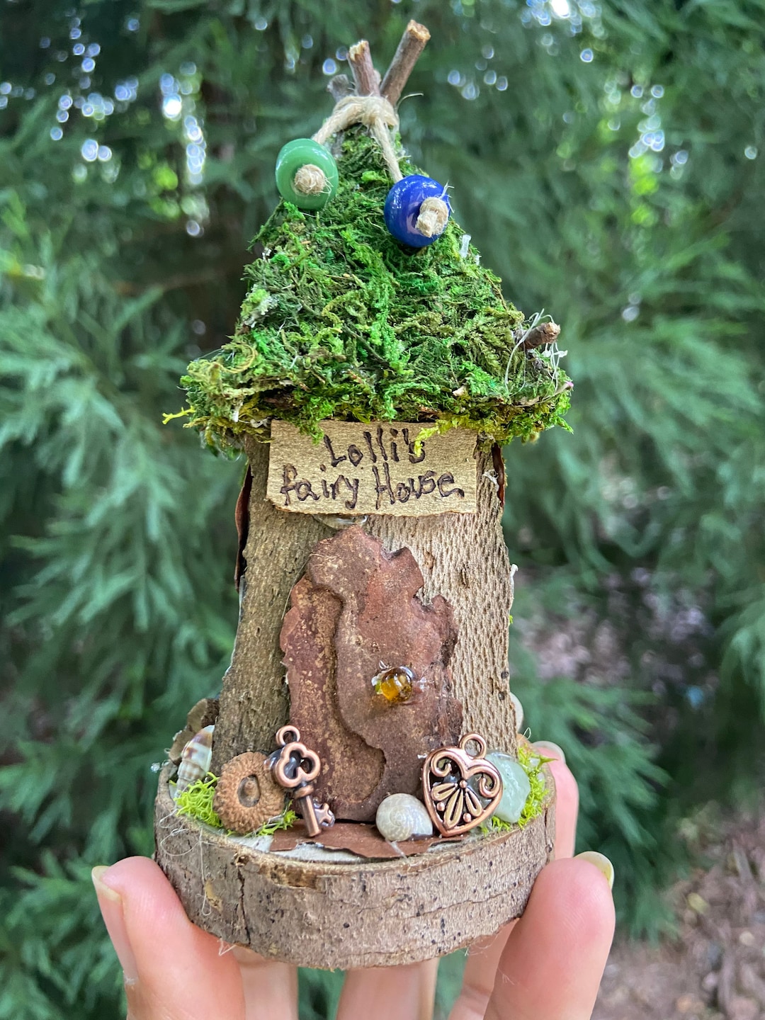 Itty Bitty Fairy House, Handmade Fairy House, Fairy Garden Accessory ...