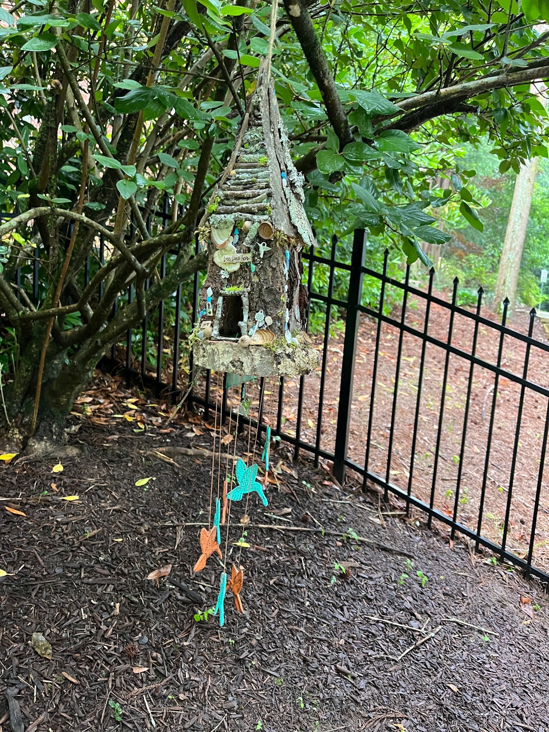 Fairy House Wind Chime, Handmade Wind Chime, Fairy Garden Accessories ...