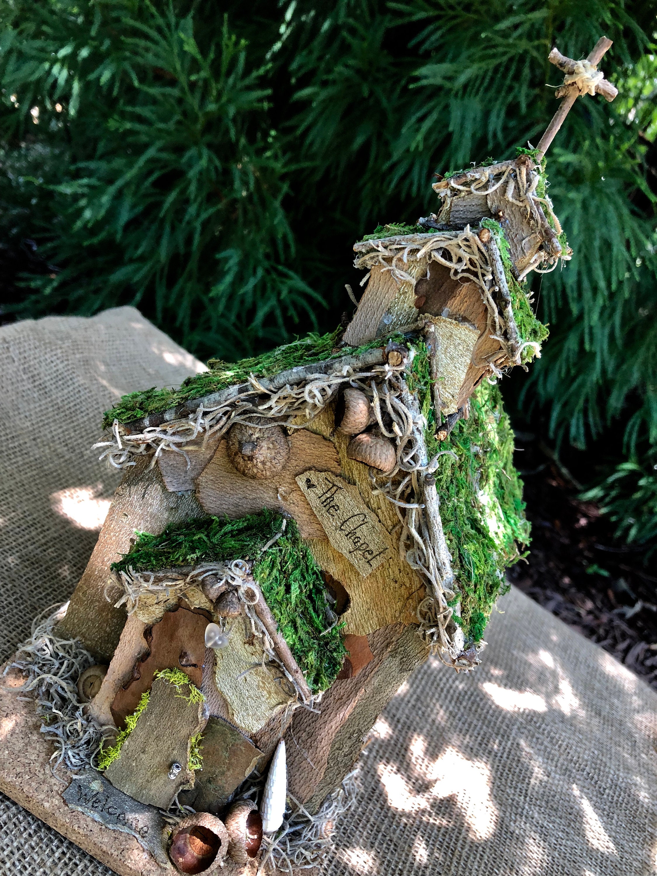 Handmade Fairy Church, Natural Materials, Personalized Religious Gift ...