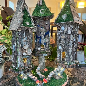 Triple Fairy Doll House, Handmade Fairy House, Personalized Gift ...
