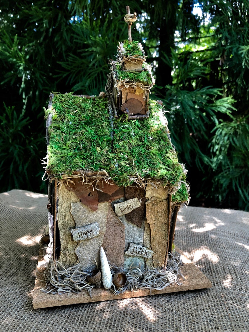 Handmade Fairy Church, Natural Materials, Personalized Religious Gift ...