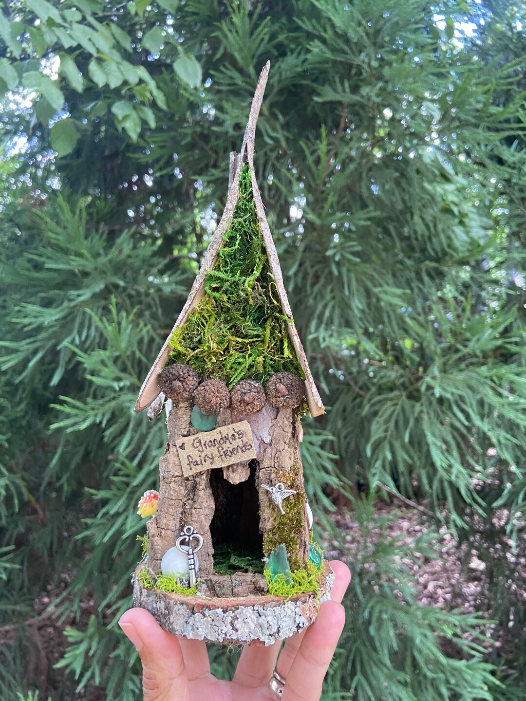 Mini Fairy House, Handmade Fairy House, Personalized Gift, Custom Made ...