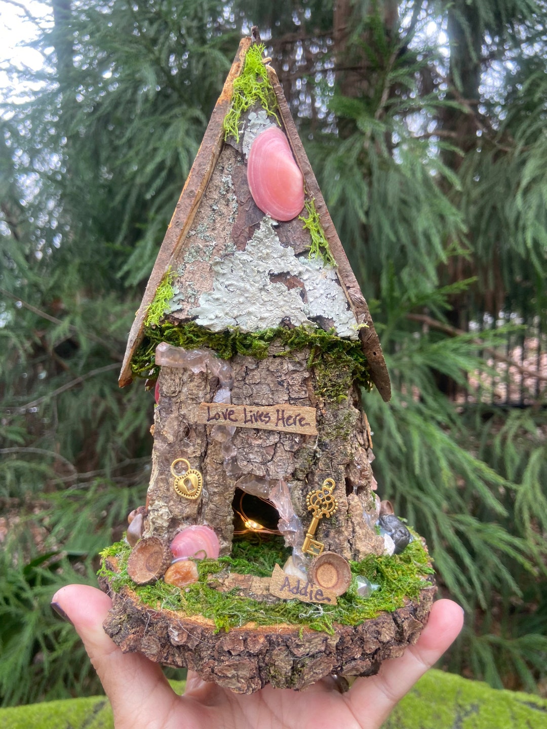 Mini Fairy House, Handmade Fairy House, Custom Made, Personalized Gift ...