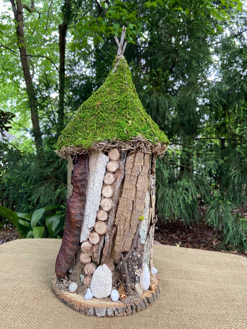 Large Fairy House - Fairies Welcomed - Etsy