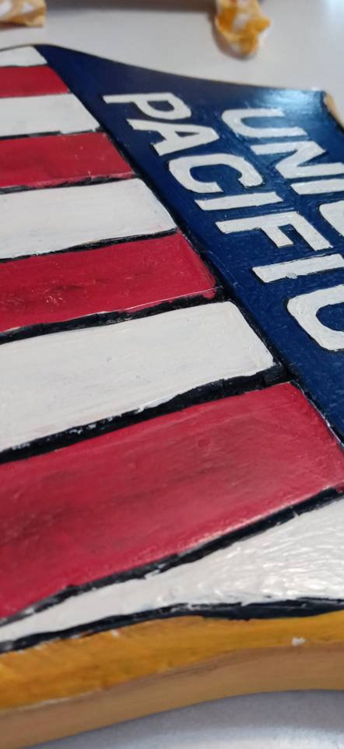 Patriotic Union Pacific Railroad Shield Painted on Wood - Etsy