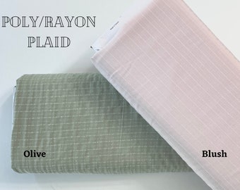 Rayon Plaid Fabric - Etsy