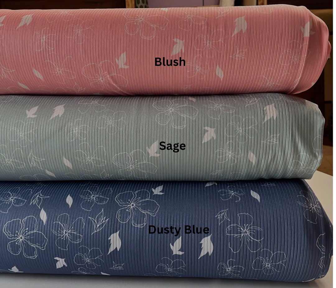 Unbrushed Poly Rib Knit, Fabric, by the Yard/ Half Yard - Etsy