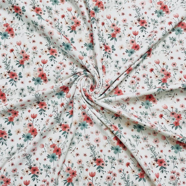 Floral Knit Fabric - Etsy