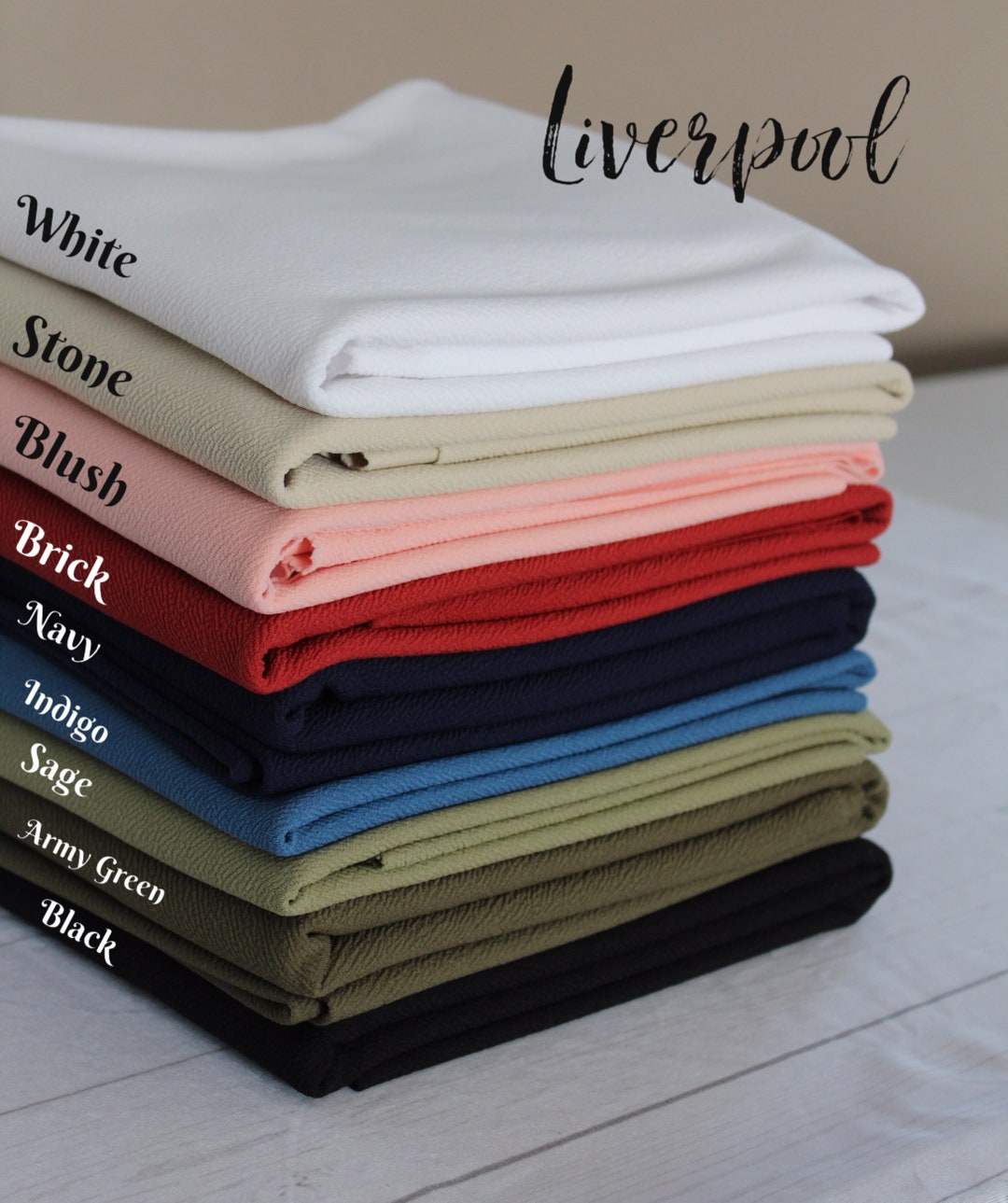 Solid Liverpool Knit, Fabric, by the Yard/ Half Yard - Etsy