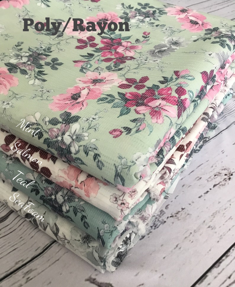 Poly Rayon Fabric, by the Yard/ Half Yard - Etsy