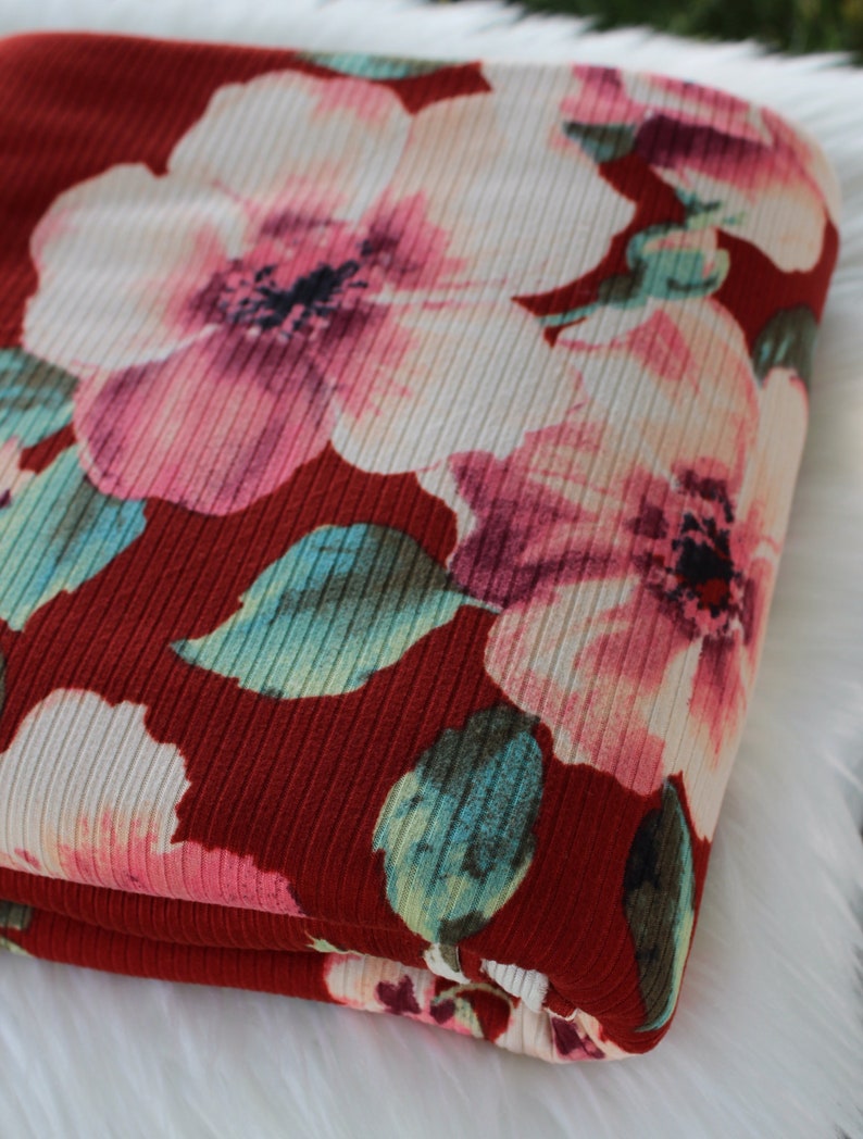 Poly Rib Knit, Fabric, by the Yard/ Half Yard - Etsy