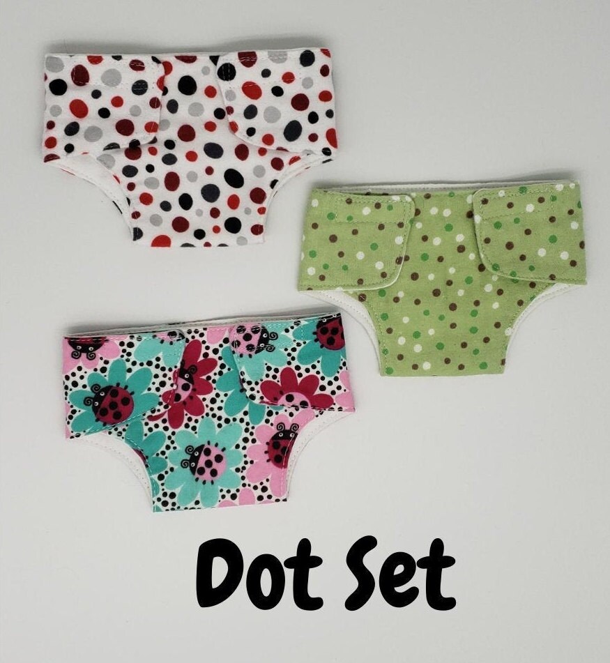 Doll Diapers Set of Three | Etsy