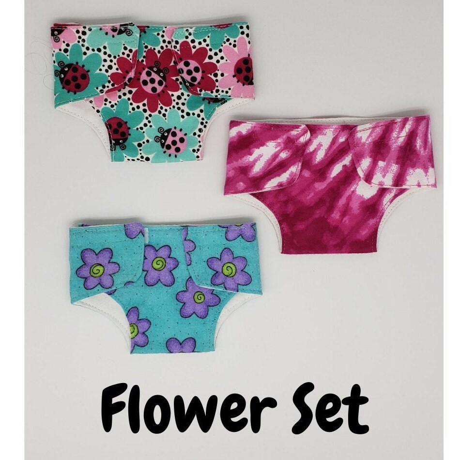 Doll Diapers Set of Three | Etsy