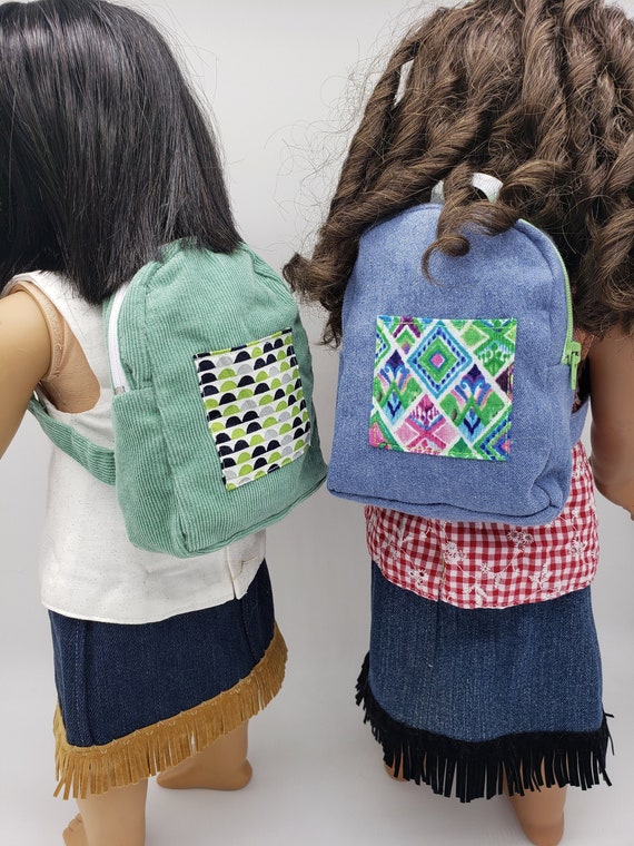 Doll Backpack Choose From Blue or Green - Etsy